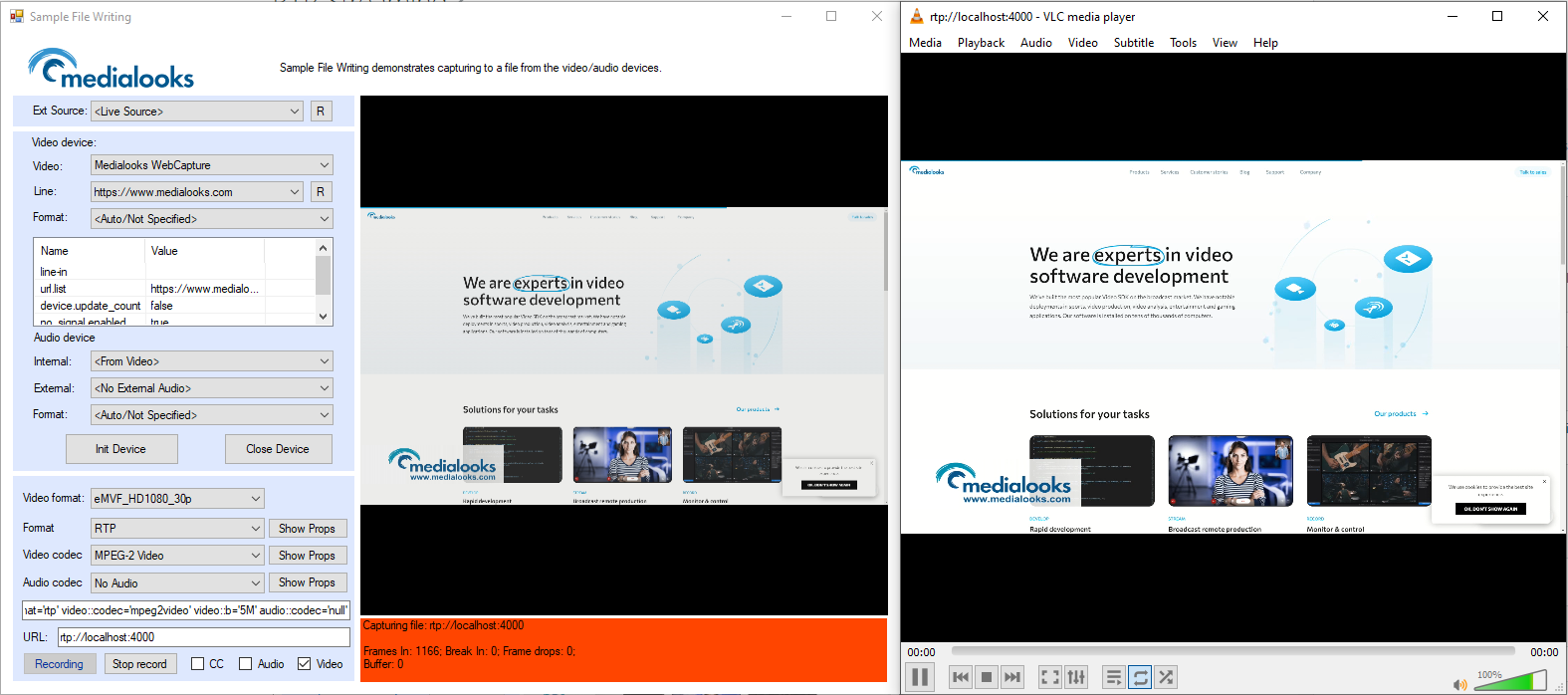 RTP Streaming – Medialooks Help Center